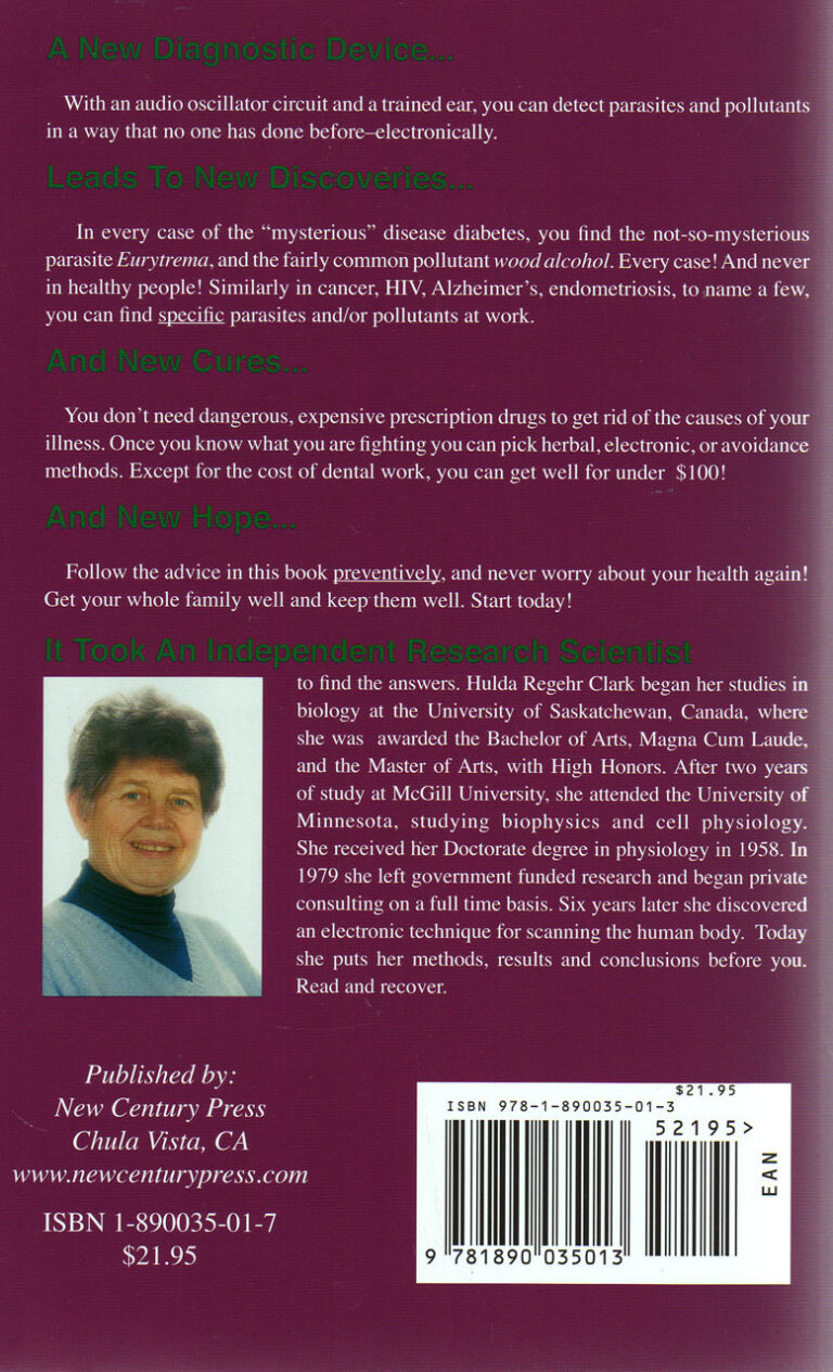“The Cure For All Diseases,” Book by Hulda Clark – Natural Health Supply